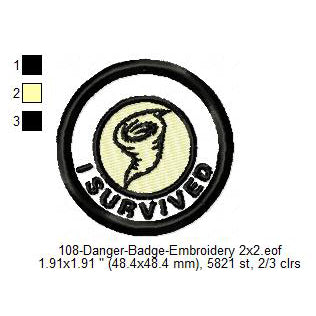 Hurricane Helene Storm Cyclone Merit Badge Machine Embroidery Digitize ...