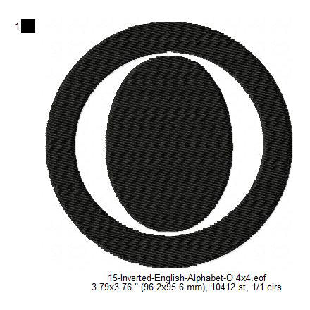 O English Alphabets Lettes Machine Embroidery Digitized Design Files ...