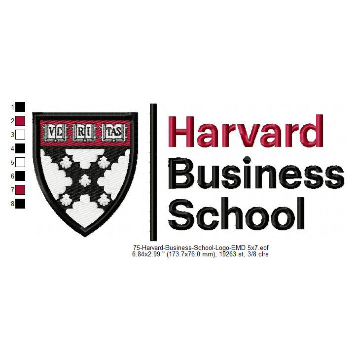 Harvard Business School Logo Machine Embroidery Digitized Design Files ...