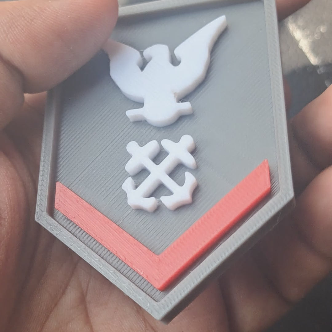 US Navy Petty Officer 3rd Class Insignia Symbols 3D STL Files For 3D P ...