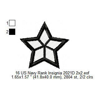 US Navy Rank Rear Admiral Lower Half RDML Insignia Patch Machine Embro ...