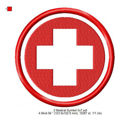 Copy of Medical Symbols Silhouette Machine Embroidery Digitized Design ...
