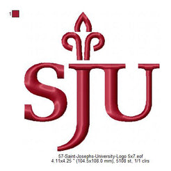 Saint Joseph's University Logo Machine Embroidery Digitized Design Fil ...