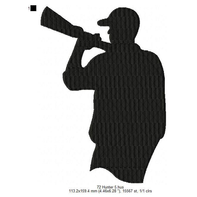 Hunter Silhouette Machine Embroidery Digitized Design Files – Ten ...